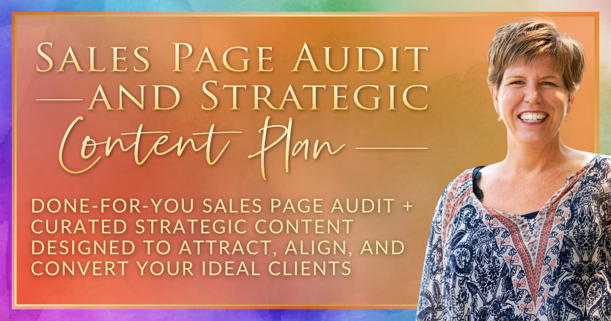 Sales Page Audit and Strategic Content Plan Package - Joyful Business ...